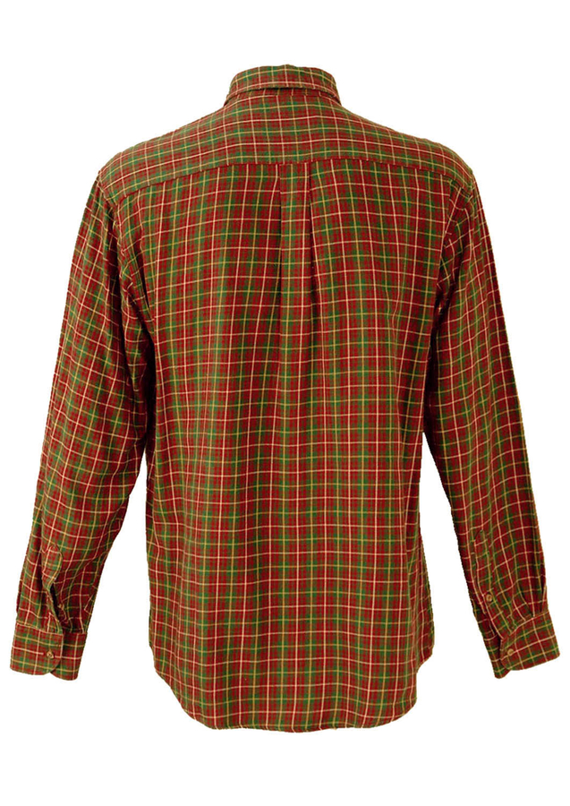 Red, Green and Yellow Tartan Style Checked Flannel Shirt - L/XL | Reign ...