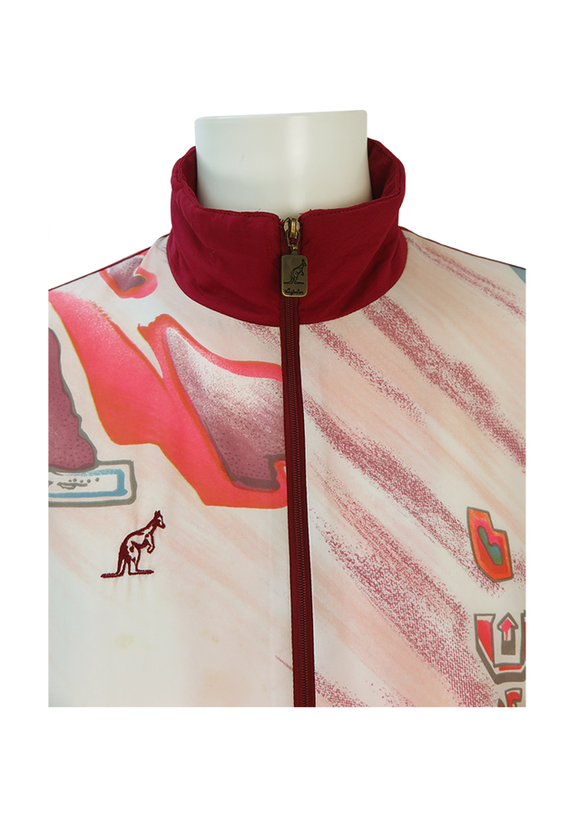 Australian by L’Alpina Burgundy Track Jacket with White, Blue & Orange ...