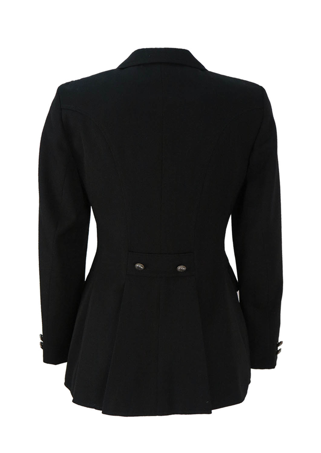 Black Riding Jacket with Horse Motif Buttons - S | Reign Vintage