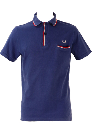 Fred Perry Blue Polo Shirt - M | Reign Vintage